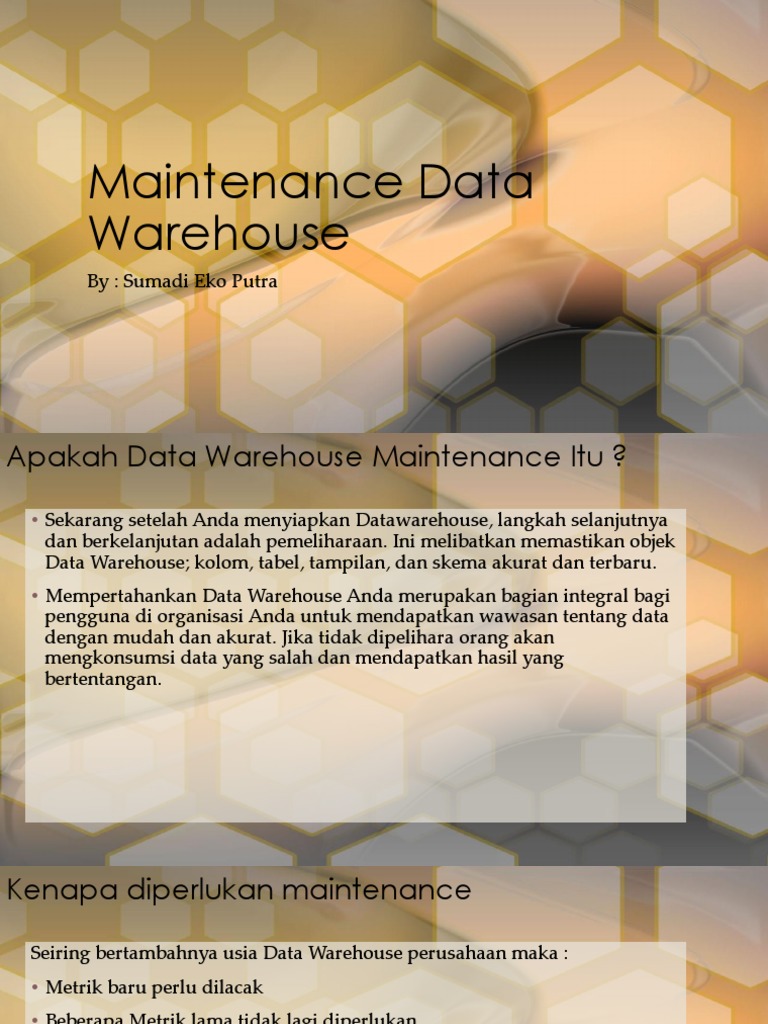 Pemeliharaan Data Warehouse Efektif | PDF