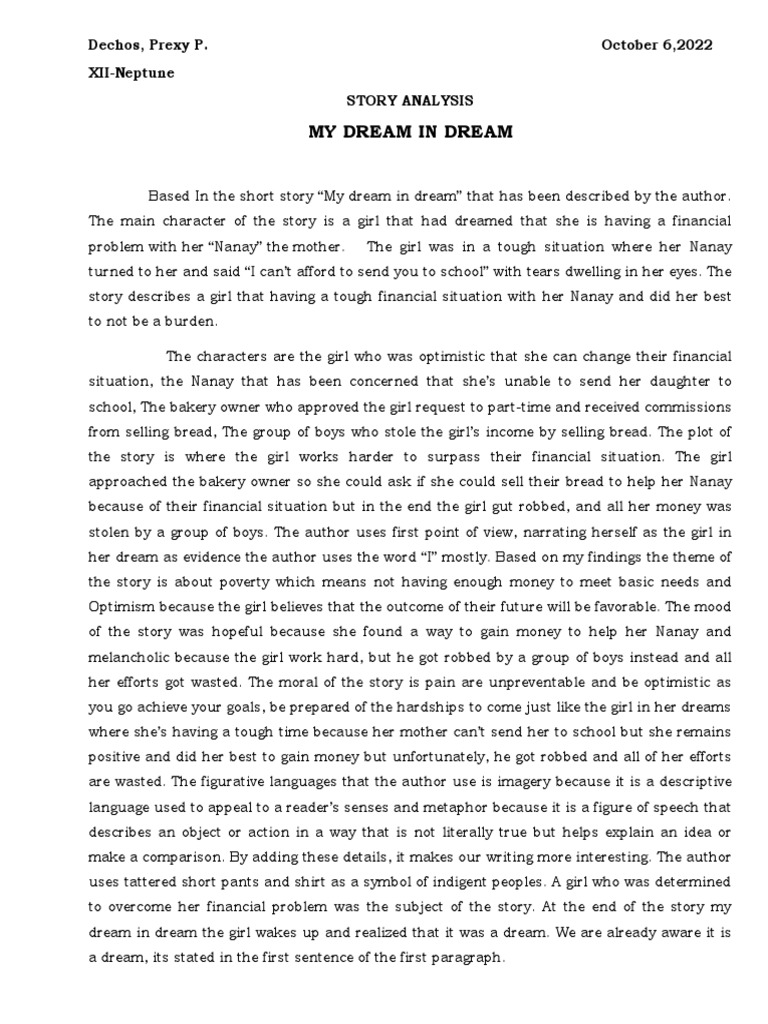 Story Analysis | PDF | Cognition