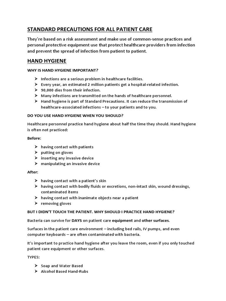 Standard precautions | PDF