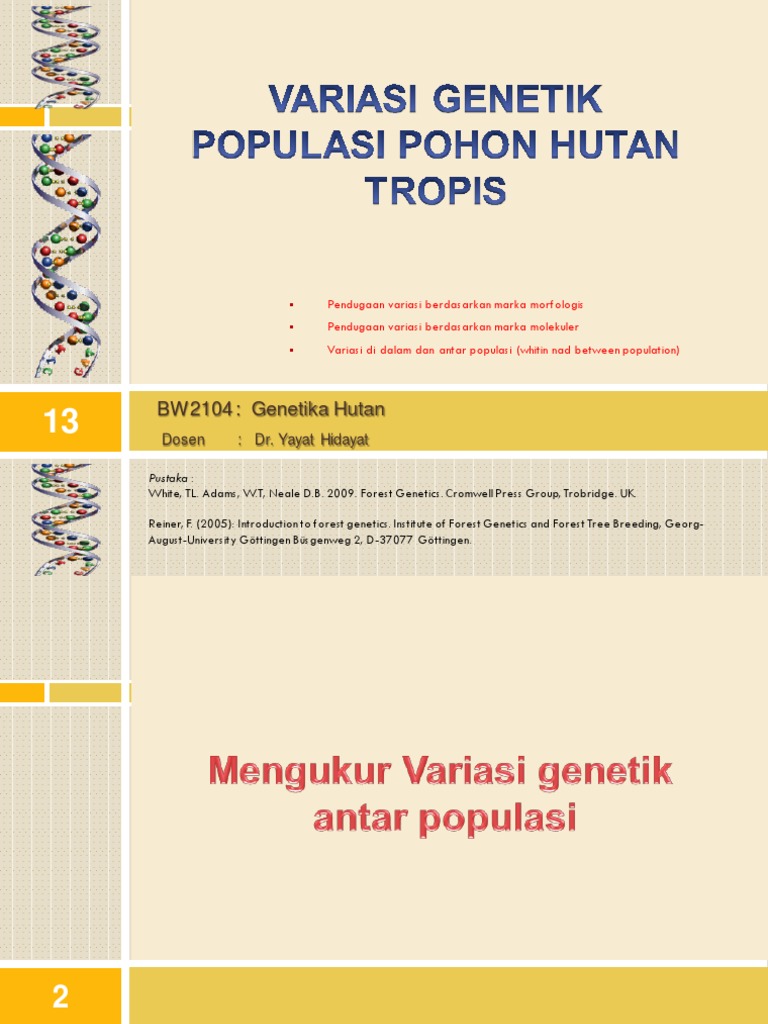 M12 S04 Variasi Genetik Antar Populasi | PDF
