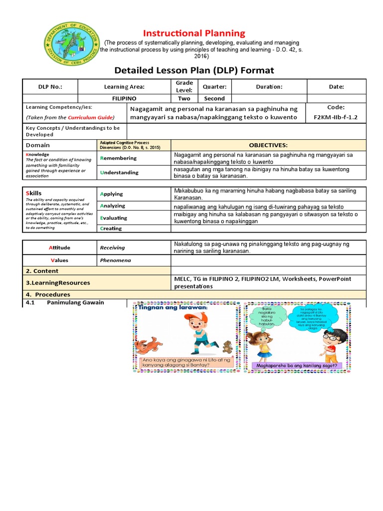 Grade2 DLP q2 Filipino 2 f2km Iib F 1.2 | PDF