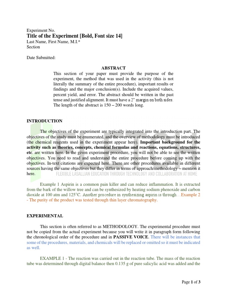 Laboratory Report Format | Download Free PDF | Experiment | Filtration