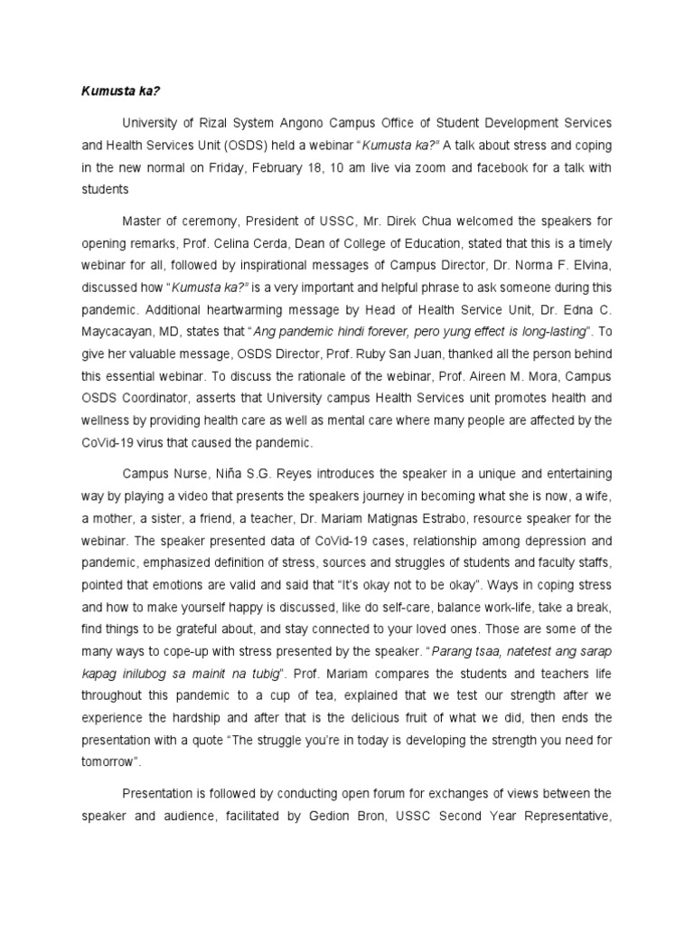 Helping Students Cope with Stress in the New Normal | PDF | Health ...