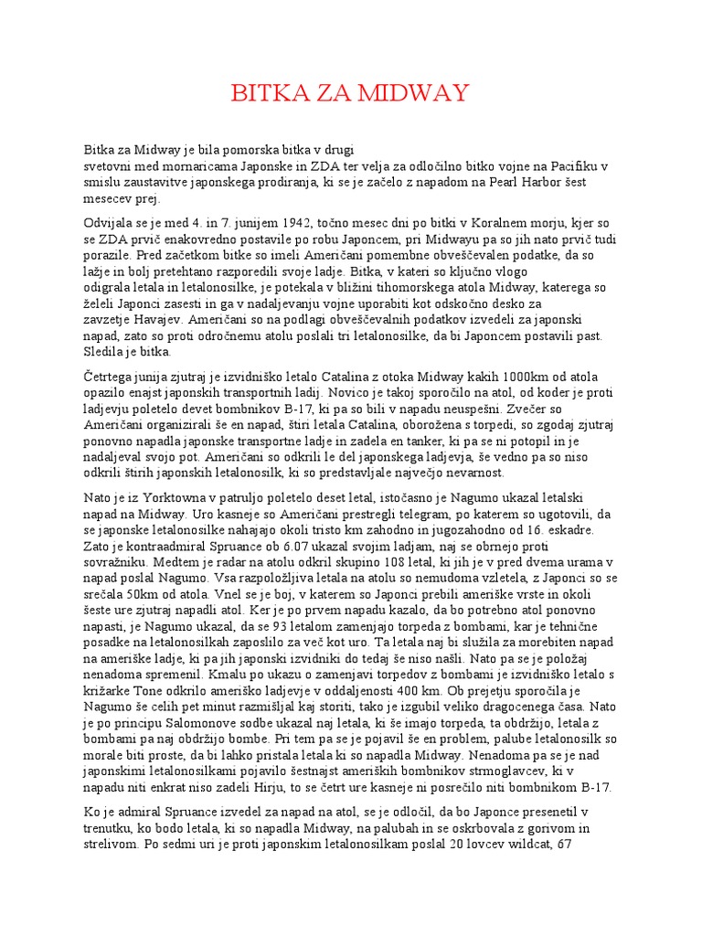 Bitka Za Midway | PDF