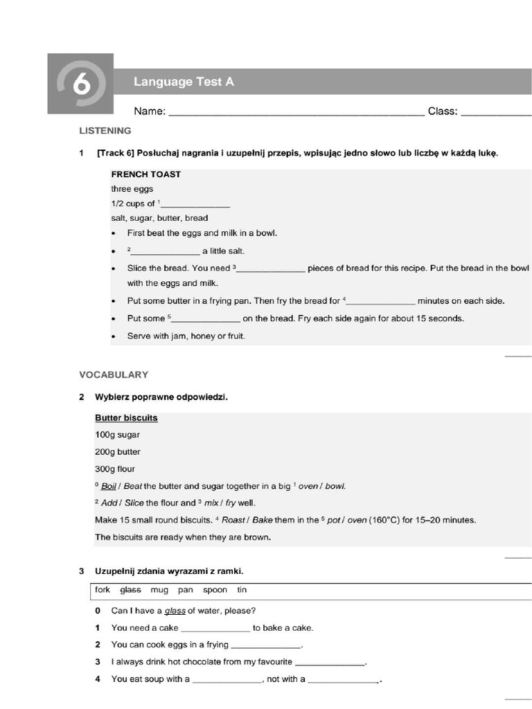 EC A2 Tests-Language-Test-6A 220509 094542 | PDF
