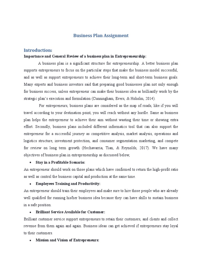 Business Plan Assignment | PDF | Entrepreneurship | Steel