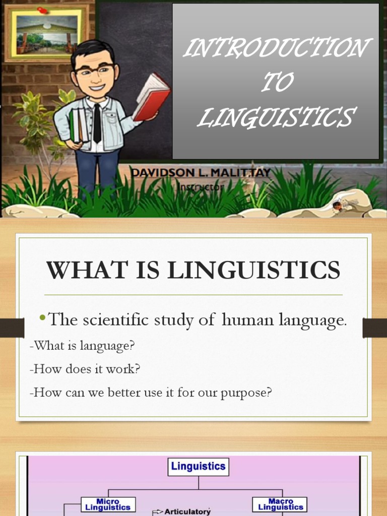 Intro To Linguistics 1 L1 PDF ONLINE | PDF | Grammar | Linguistics