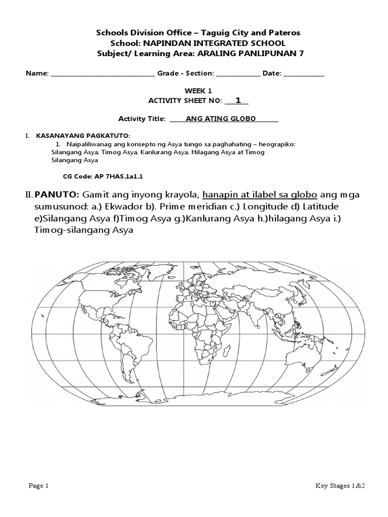WEEK 1 WORKSHEET | PDF