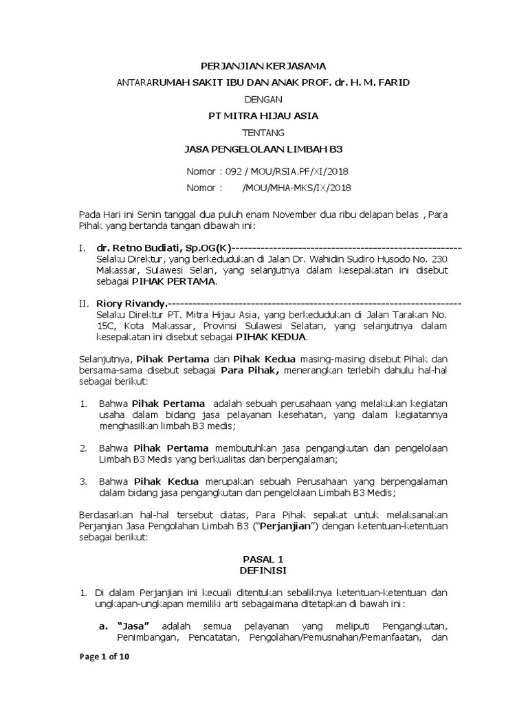 000 - Draft Mou Medis New | PDF