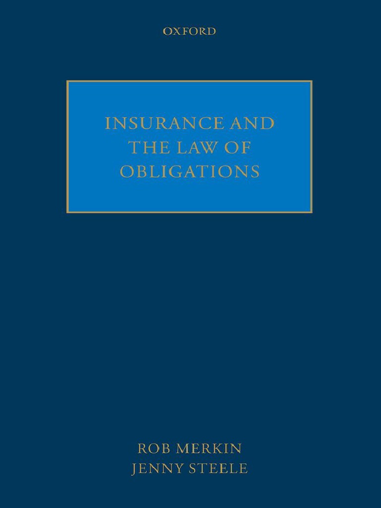 Insurance and The Law of Obligations (Merkin, Robert M. Steele, Jenny) | Download Free PDF ...