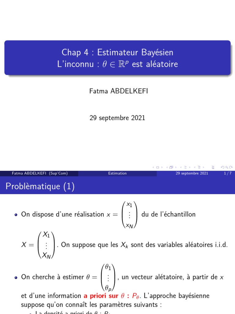 Estimation Chap4 | PDF | Estimateur (statistique) | Analyse mathématique