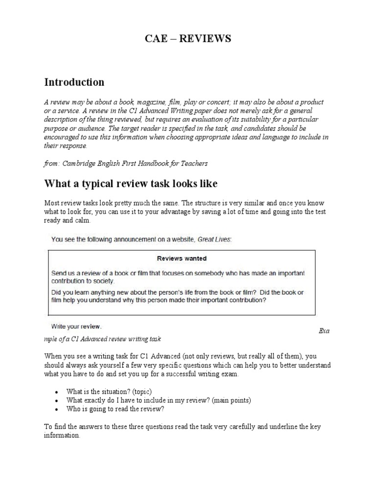 CAE Reviews | PDF