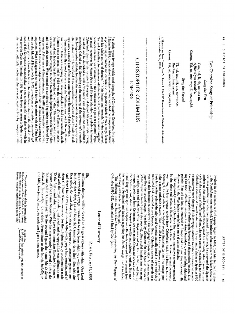 Columbus, Letters | PDF