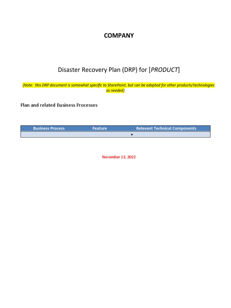 SharePoint Disaster Recovery Plan Guide | PDF | Databases | Share Point