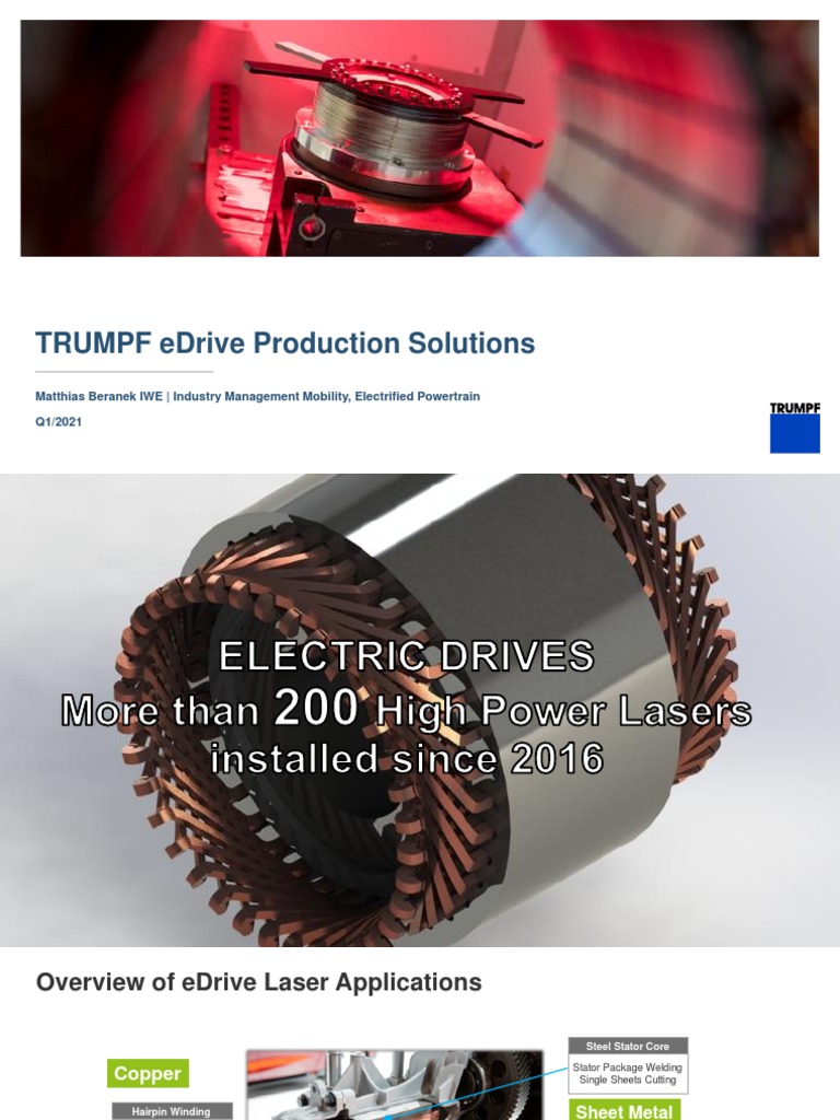 Lasertechnology Mobility E Drive Hairpin Edrive Production Solutions