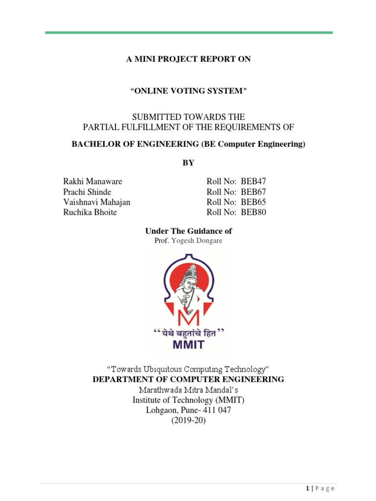 Blockchain E Voting System Project | PDF | Electronic Voting | Computing