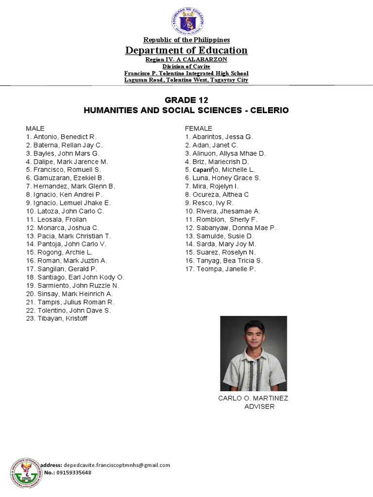 Celerio 2022 2023 Masterlist | PDF