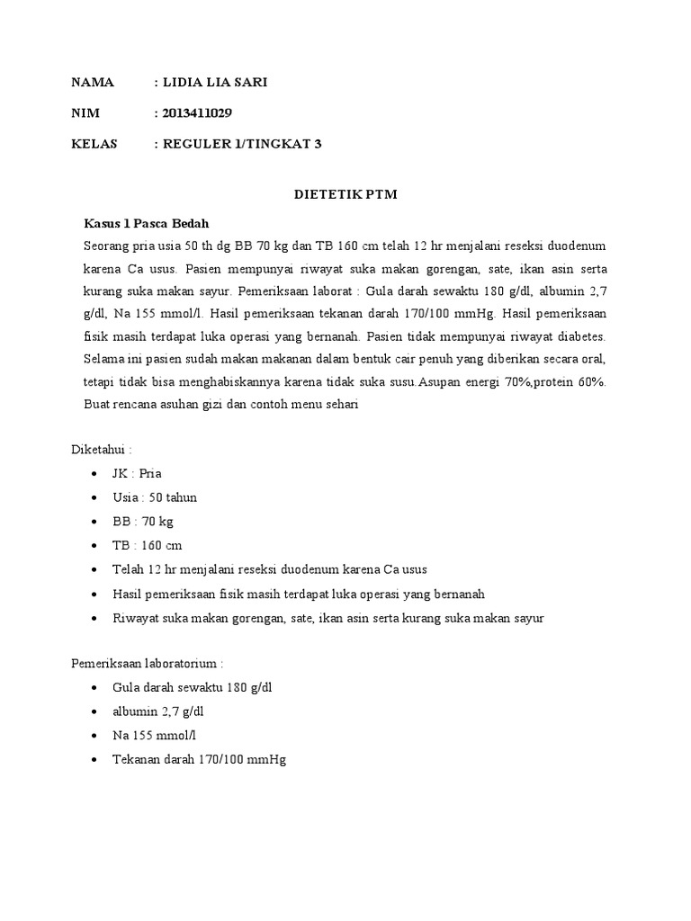 029 - Lidia Lia Sari NCP (Pasca Bedah) | PDF
