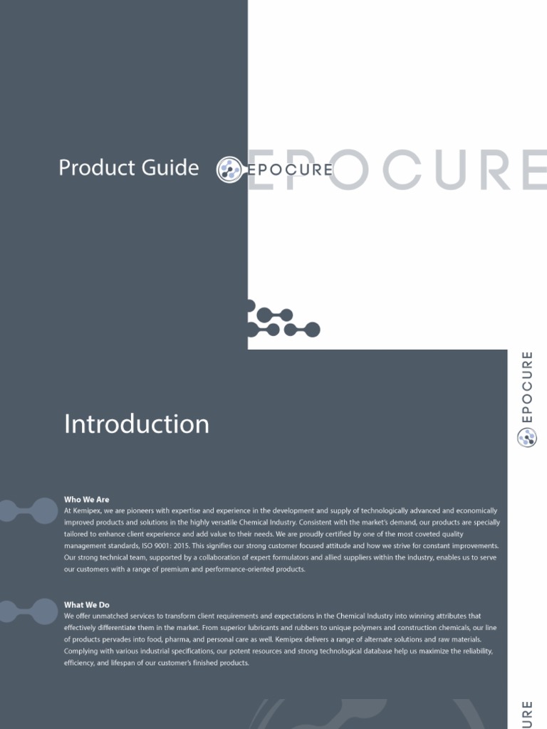 Epocure - Product Guide | PDF