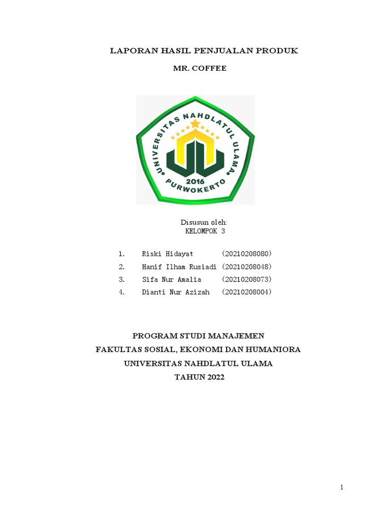 Laporan Hasil Produksi Produk | PDF