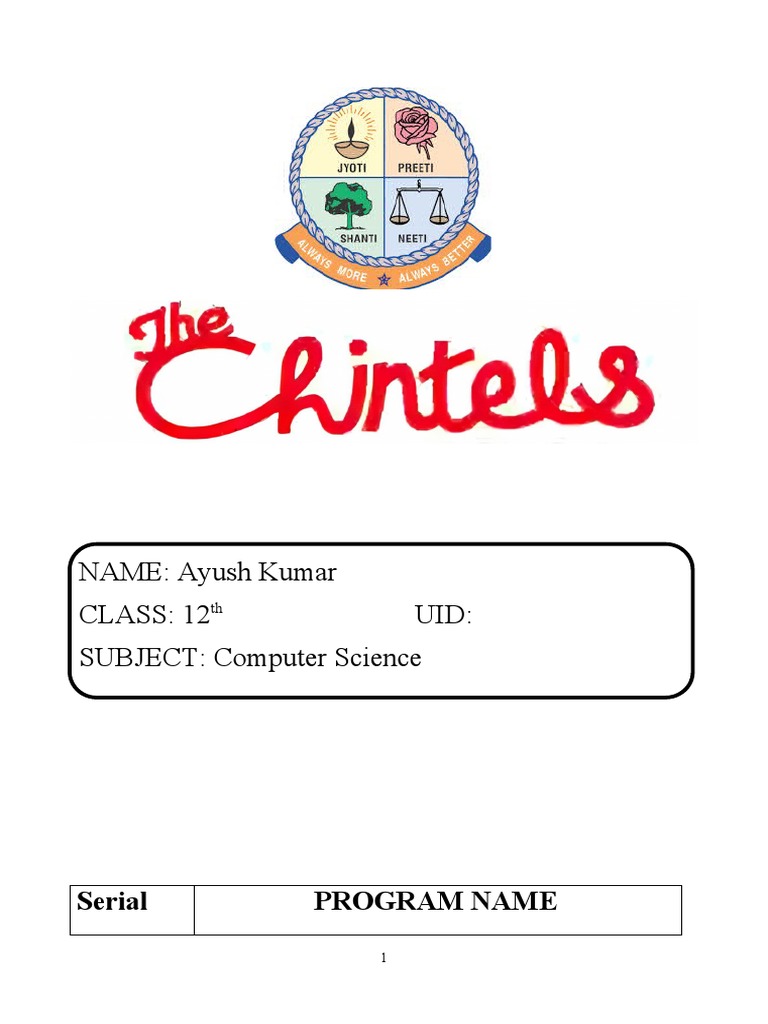 Computer Science Project | PDF | Matrix (Mathematics) | Numbers