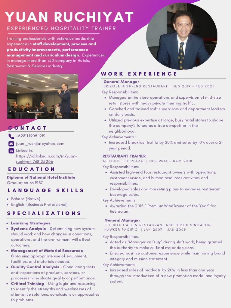 CV Yuan Ruchiyat 1 Des 2021 | PDF | Sales | Retail