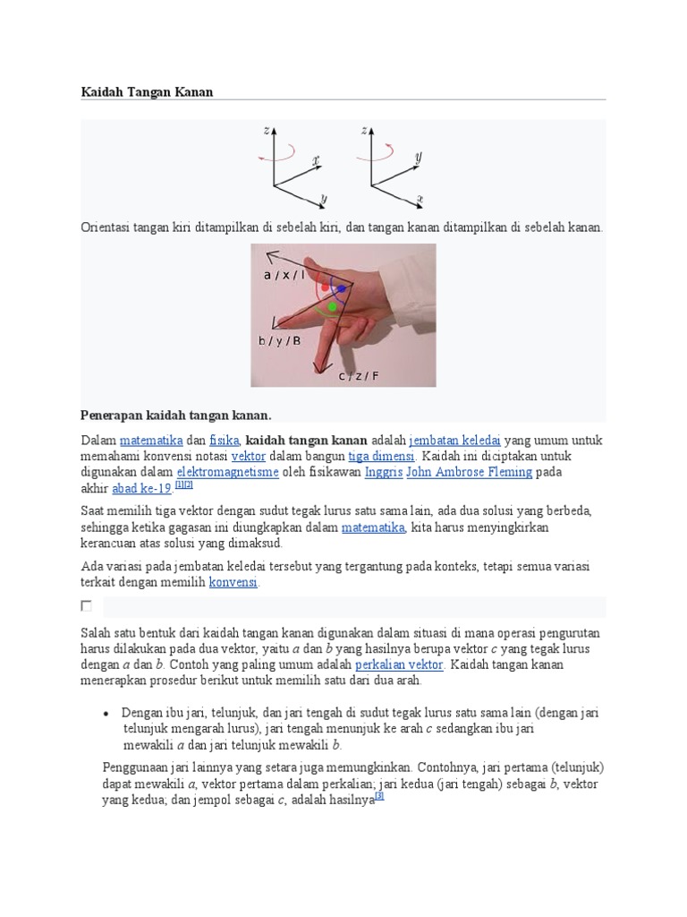 Kaidah Tangan Kanan | PDF
