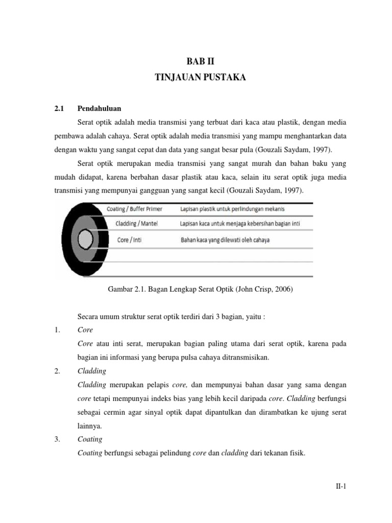 Komponen dan Prinsip Serat Optik | PDF | Komputer | Teknologi & Rekayasa