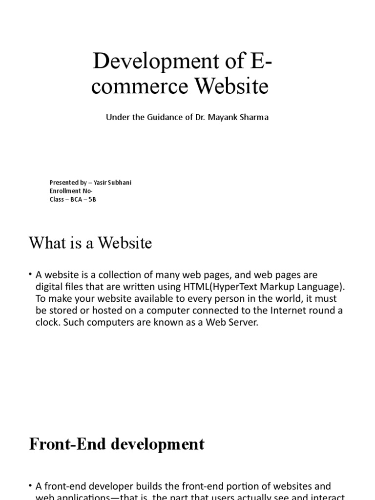 Development of E-Commerce Website - NTCC | PDF | Technology & Engineering