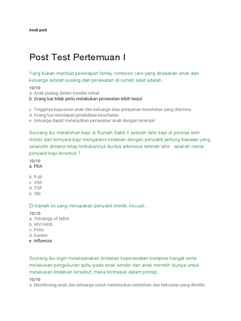 Jawaban Kuis Anak | PDF