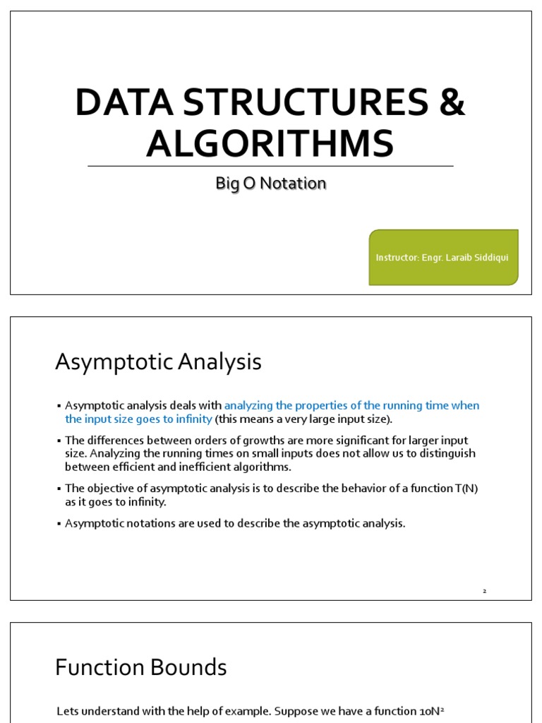 Lec 4 - Big O Notation 17102022 092718am | PDF | Time Complexity | Algorithms And Data Structures