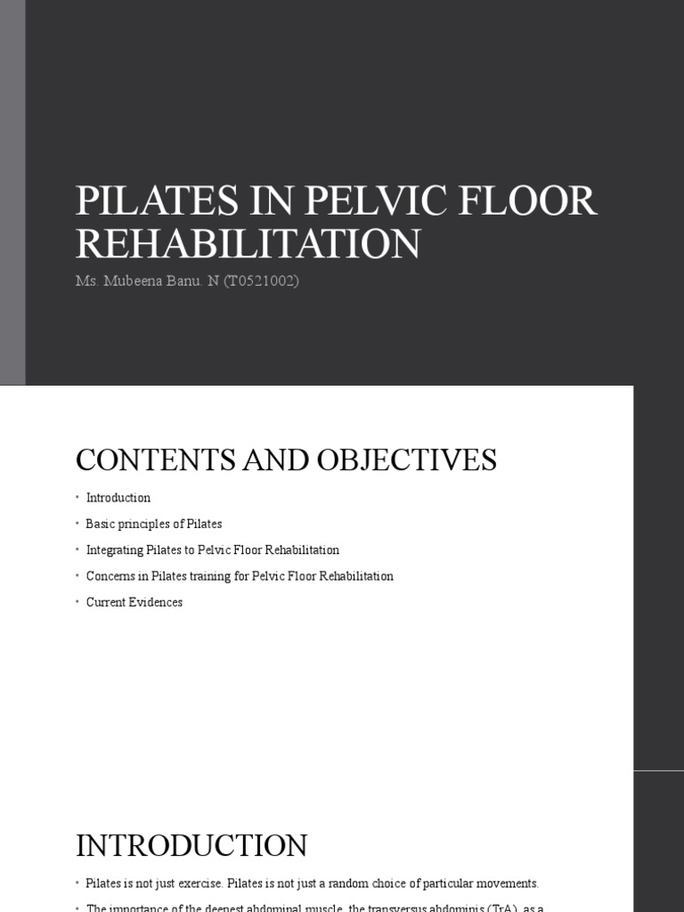 Pilates in Pelvic Floor Rehabilitation | PDF | Pilates | Physical Therapy