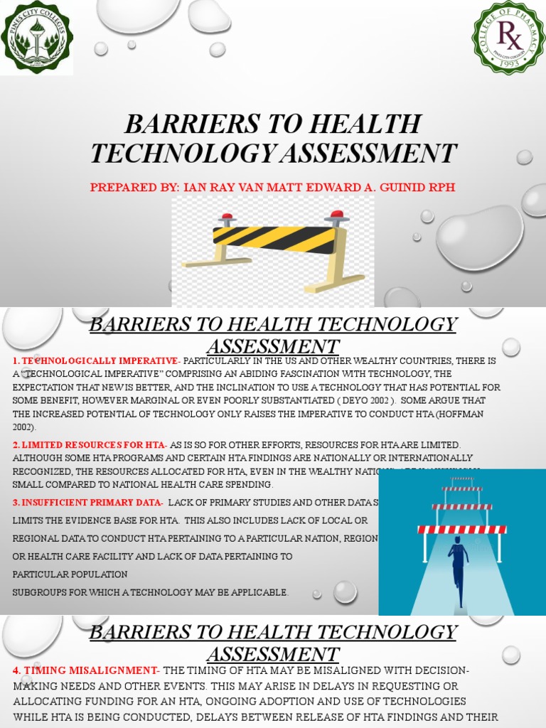 BARRIERS TO HEALTH TECHNOLOGY ASSESSMENT | PDF | Public Services | Life ...