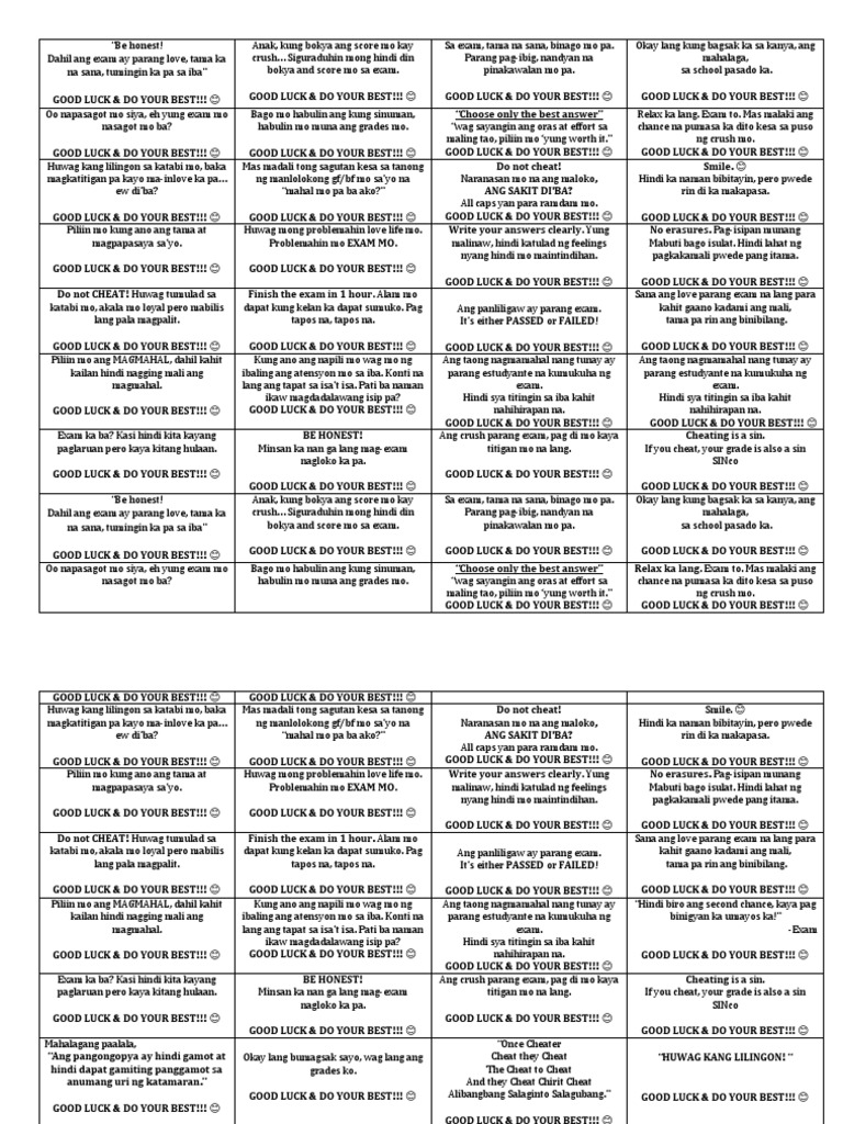Exam Hugot | PDF