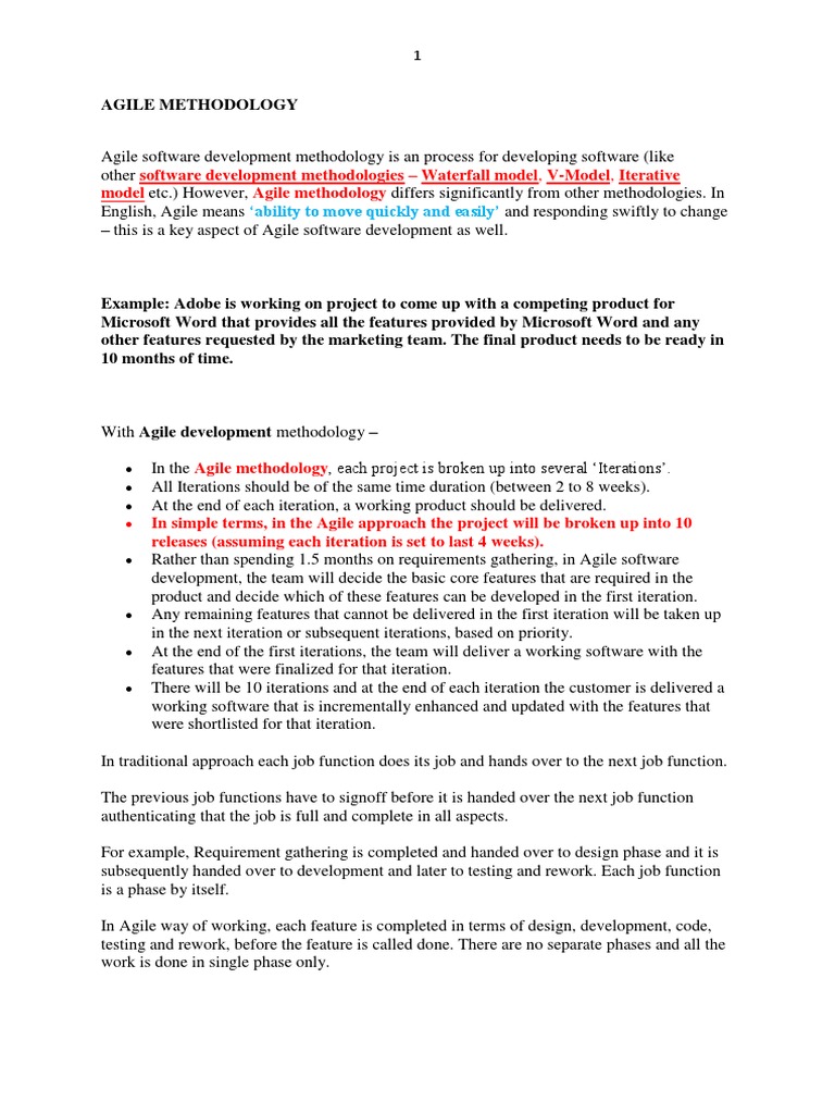 Summary Explaination of Agile and Scrum | PDF | Scrum (Software Development) | Agile Software ...