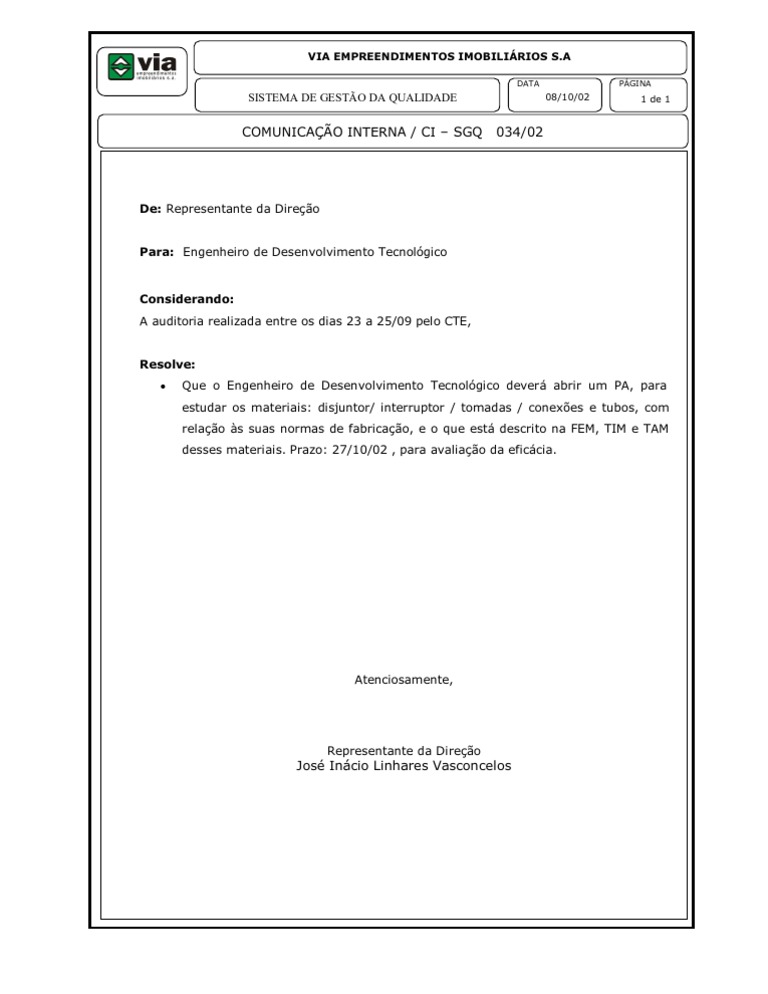 COMUNICAÇÃO INTERNA - modelo 2