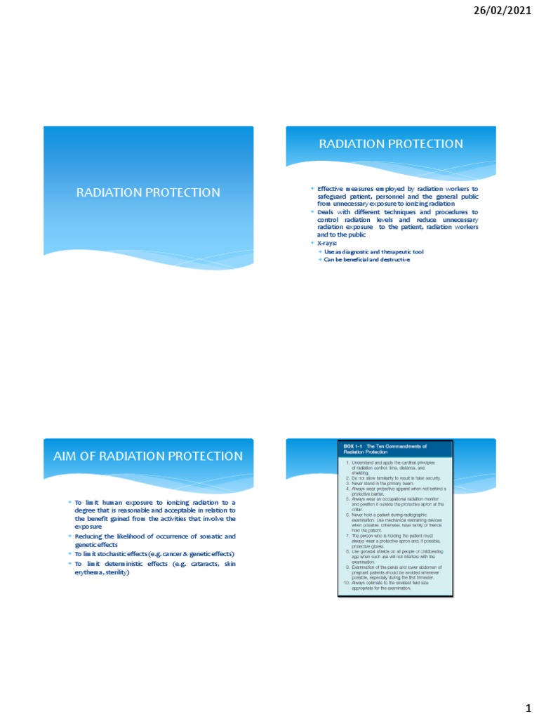 Radiation Protection 2021 1 | PDF | Ionizing Radiation | Radiation ...