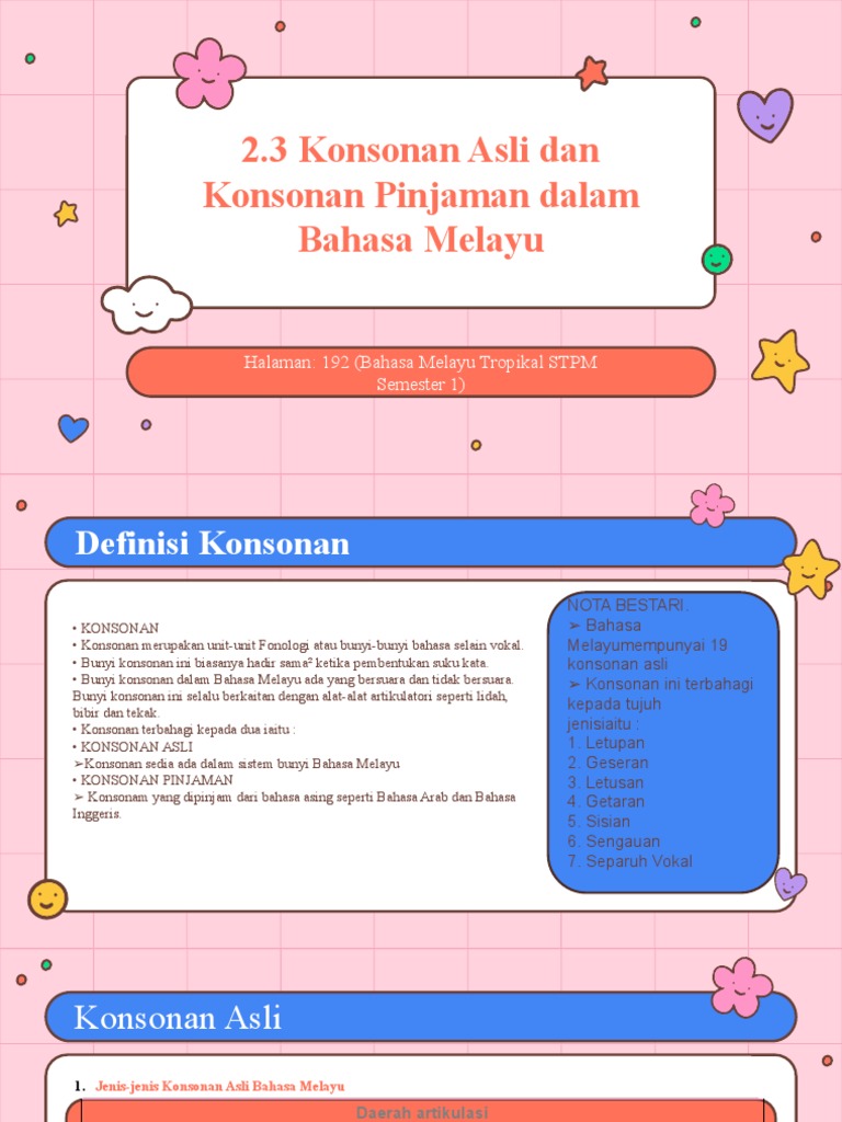 Konsonan Asli dan Pinjaman Melayu | PDF | Seni & Disiplin Bahasa