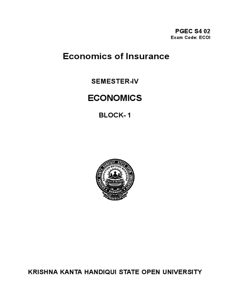 Understanding Insurance Economics | PDF | Insurance | Risk