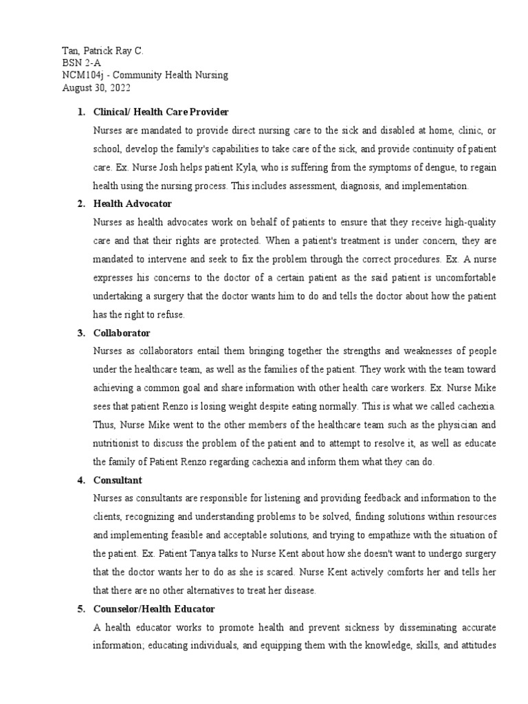 CHN 2 | PDF | Nursing | Patient