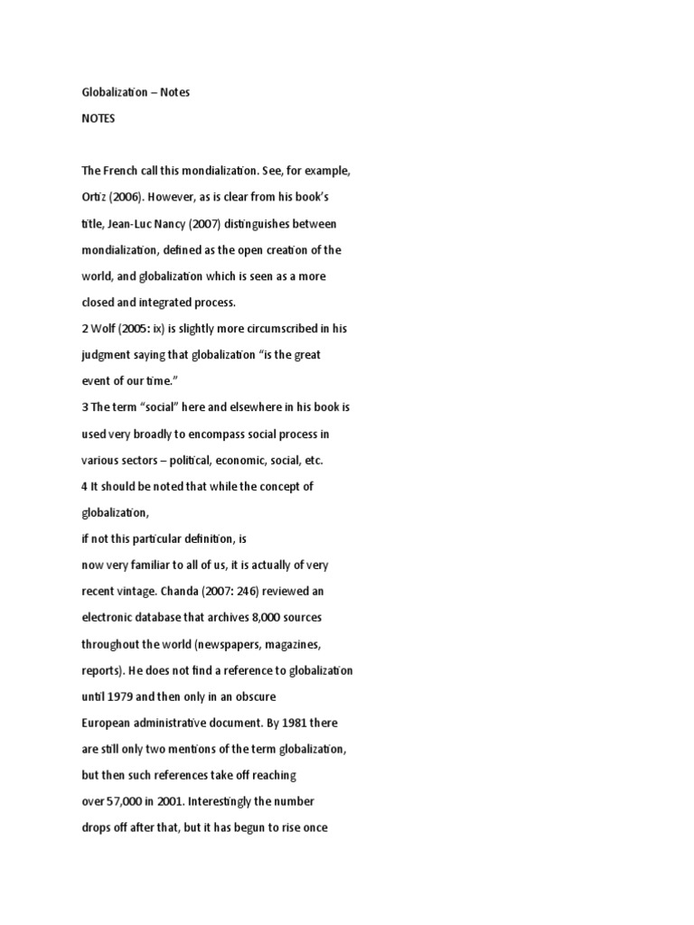 Globalization - Notes | PDF | Globalization | Immigration