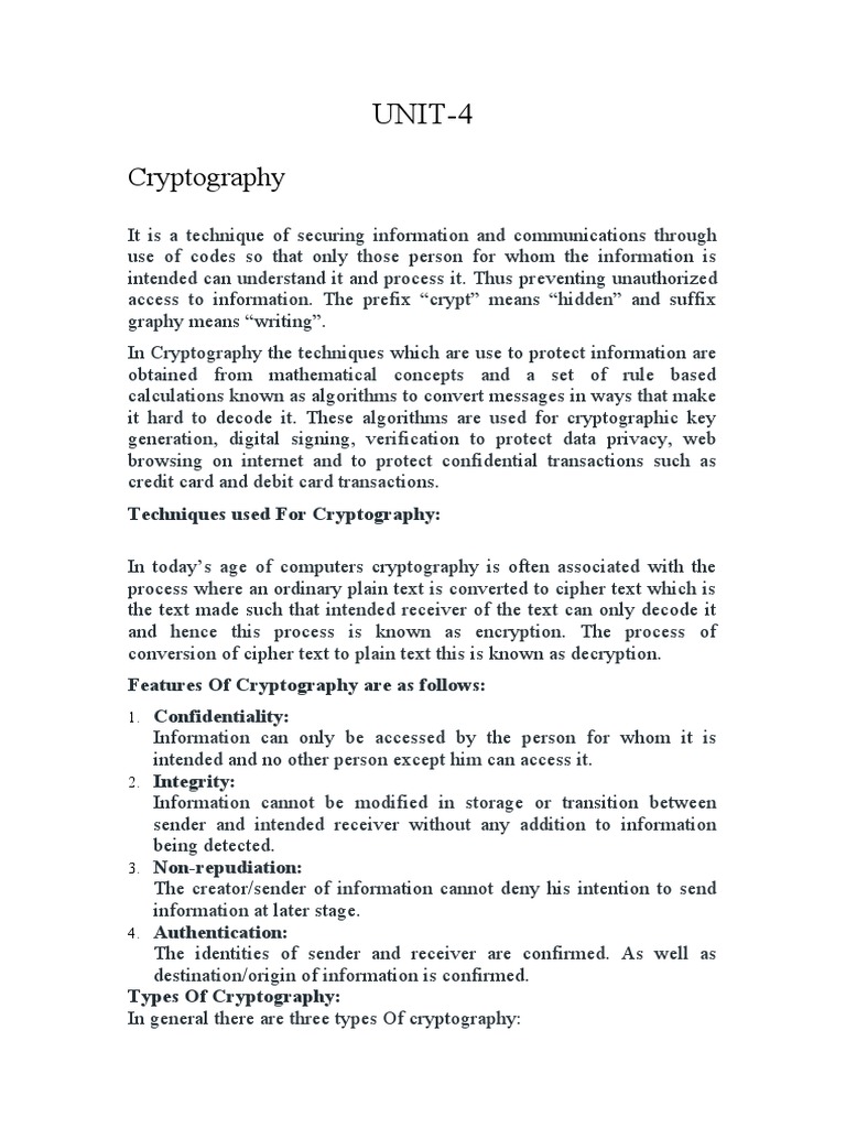Unit 4 (CSS) ... | PDF | Public Key Cryptography | Key (Cryptography)