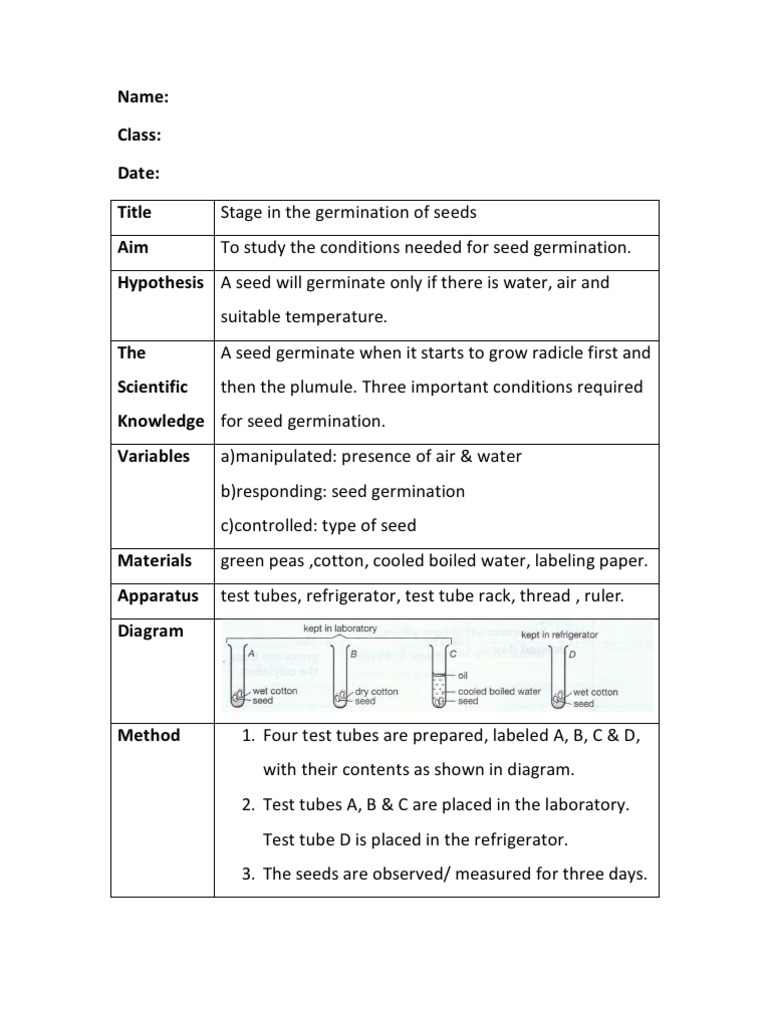 Peka Form Germination) | PDF