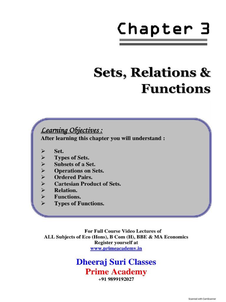 Chapter 3 Functions | PDF Chapter 3 Functions | PDF