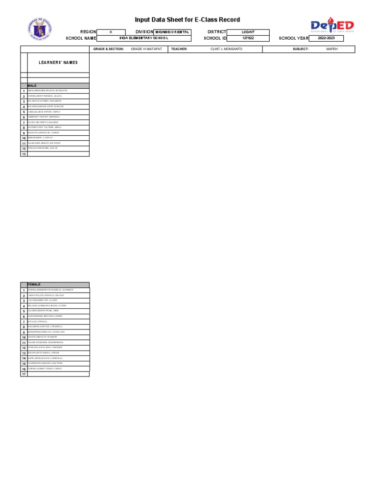 Grade-6a Mapeh 2022-2023 | PDF