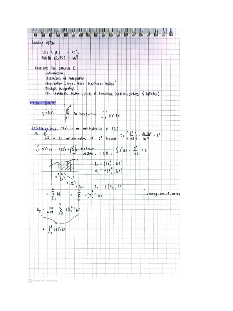 Calc 2 Notes Pdf