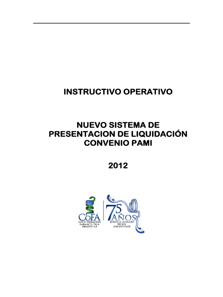 Instructivo Operativo PAMI | PDF | Farmacia | Prescripción médica