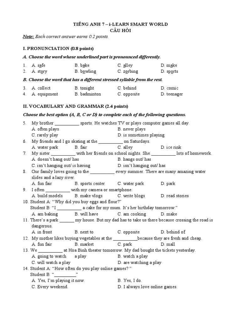 Unit 1 Test | PDF