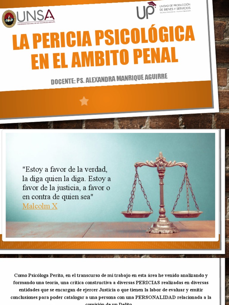 Pericia Psicológica en el Ámbito Penal | PDF | Testigo experto | Sicología