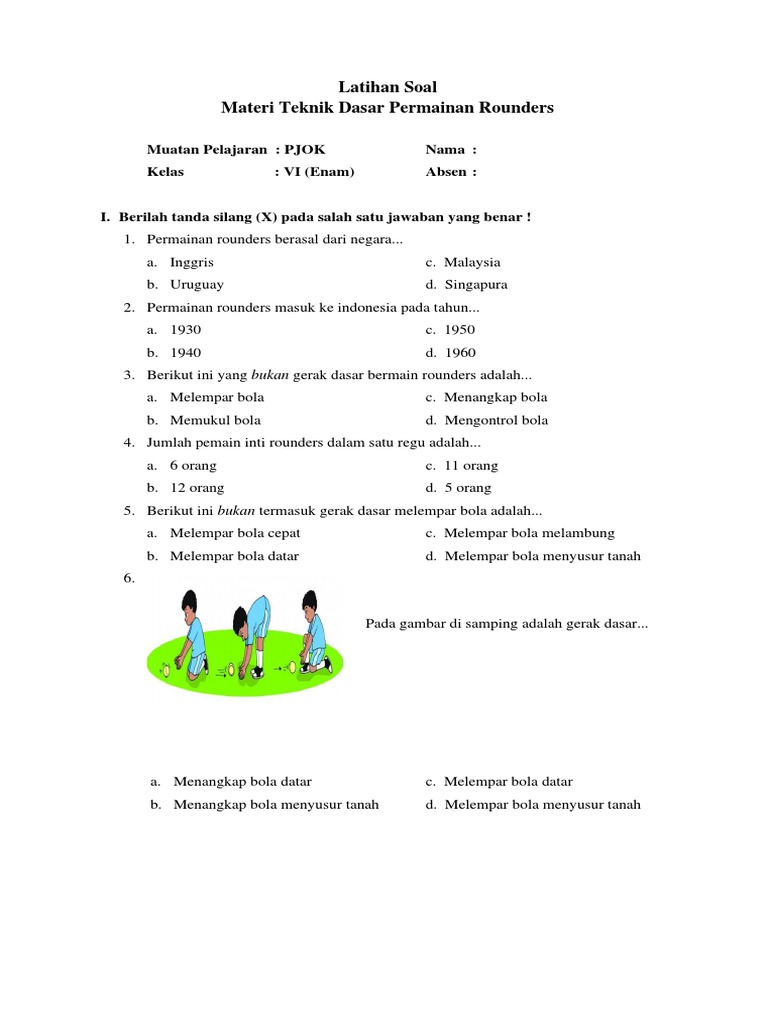 Latihan Soal Kelas 6 Rounders-Dikonversi | PDF